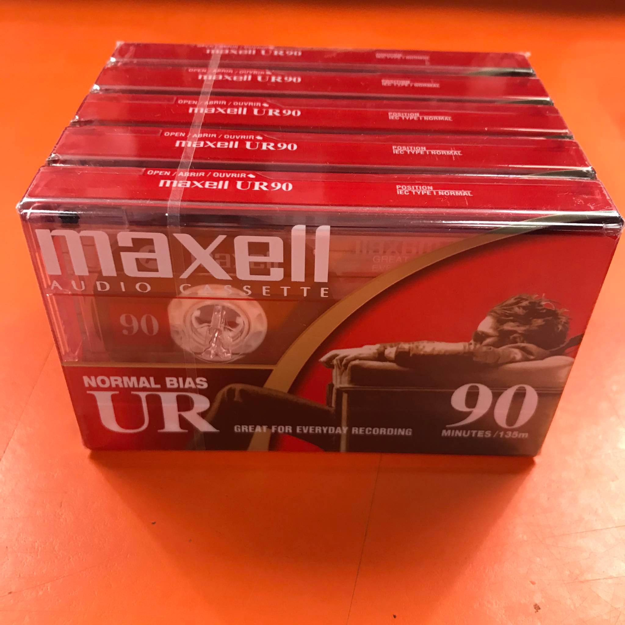 90 Min Blank Tape Cassette (5 Pack) Maxell Ur-90 - Real Groovy