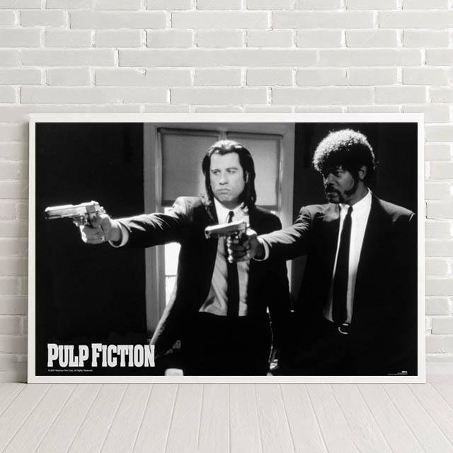 Pulp Fiction Guns Black And White Poster 704 - Real Groovy