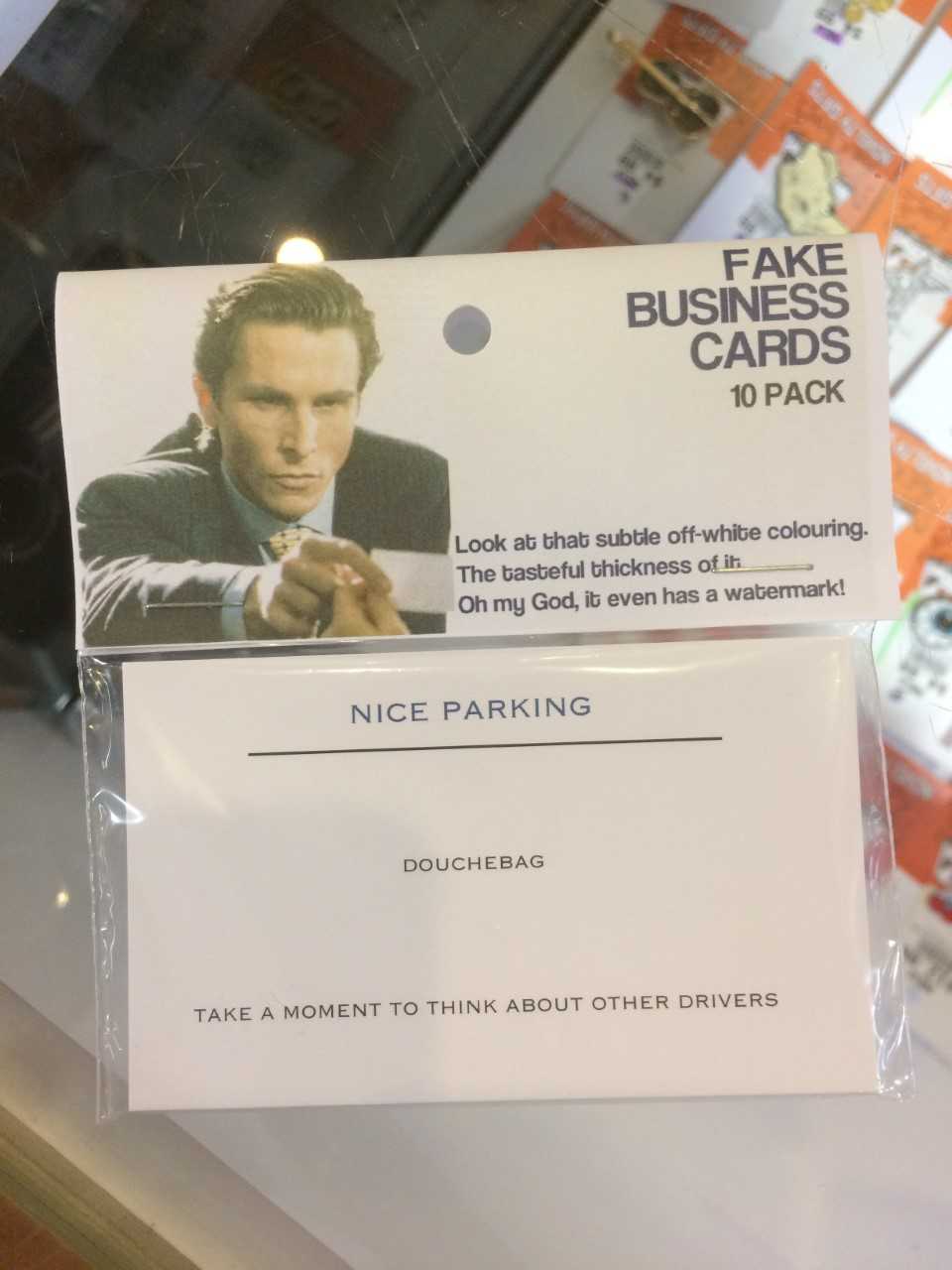Nice Parking Fake Business Cards - Real Groovy