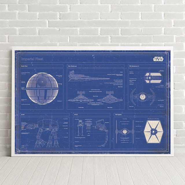 Star Wars Imperial Fleet Blueprint Poster 201 - Real Groovy