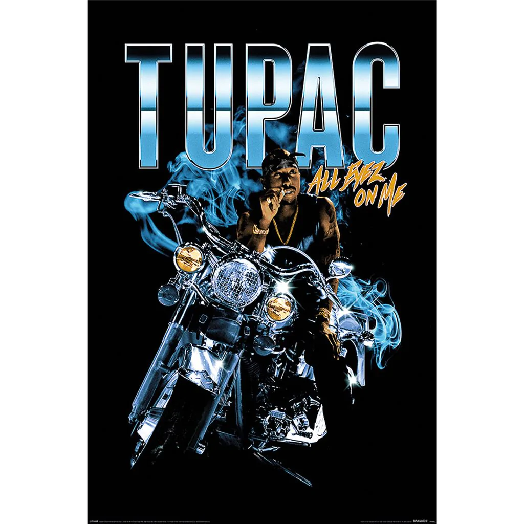 2pac Tupac All Eyez Motorcycle Poster 2 - Real Groovy