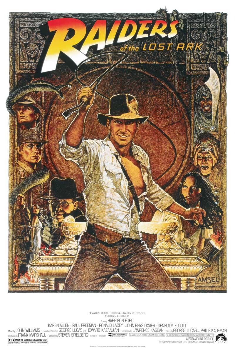 Indiana Jones Raiders Lost Ark Retro Movie Poster 245 - Real Groovy