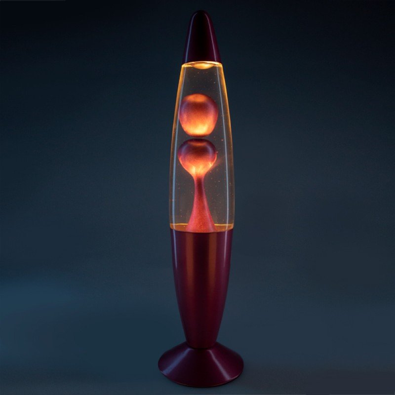 Retro Lava Lamp Metallic Pink Motion Rocket Lamp - Real Groovy